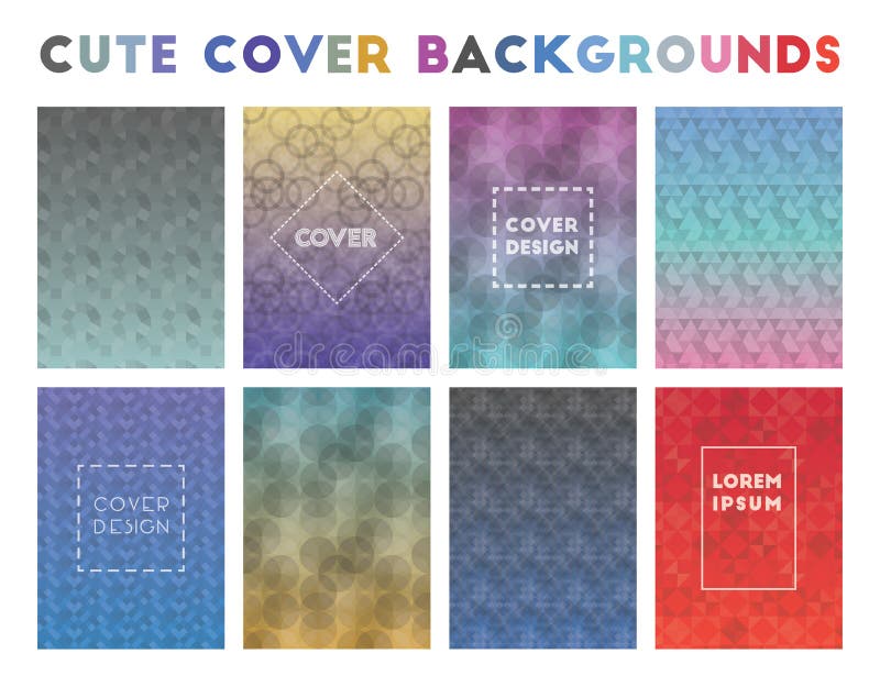 Cute Cover Design Elements. Hand Drawn Line Art Floral Shapes. Abstract ...