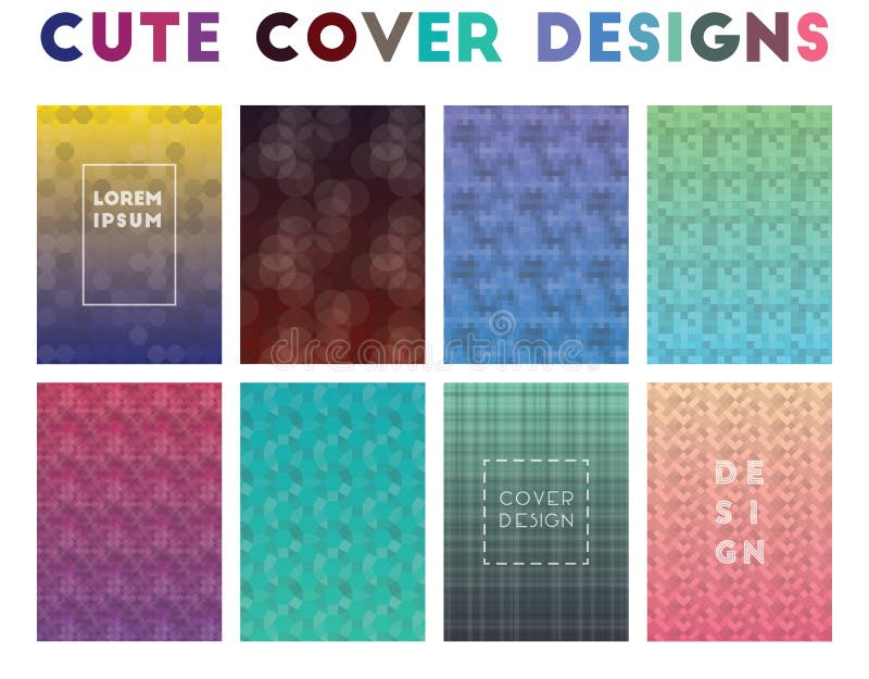 Cute Cover Designs in Cartoon Style for Brochures, Stories ...