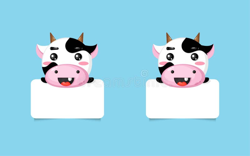 Cute cow photo frames stock vector. Illustration of style - 255591202