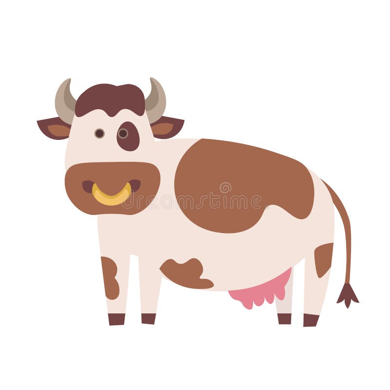 Cute Cow. Vector stock vector. Illustration of livestock - 76186297