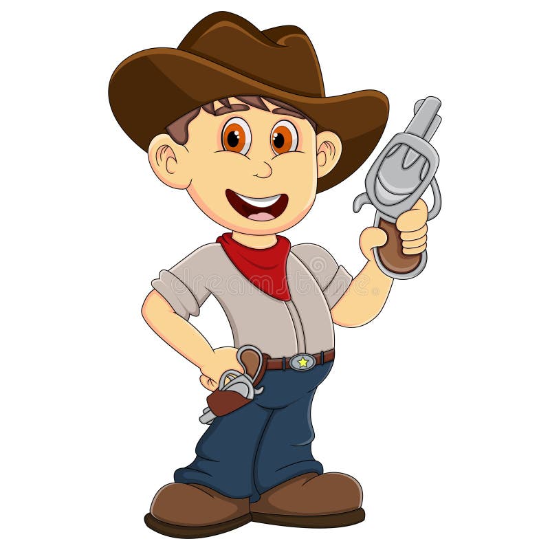 Cute cowboy cartoon stock vector. Illustration of nice - 31344983