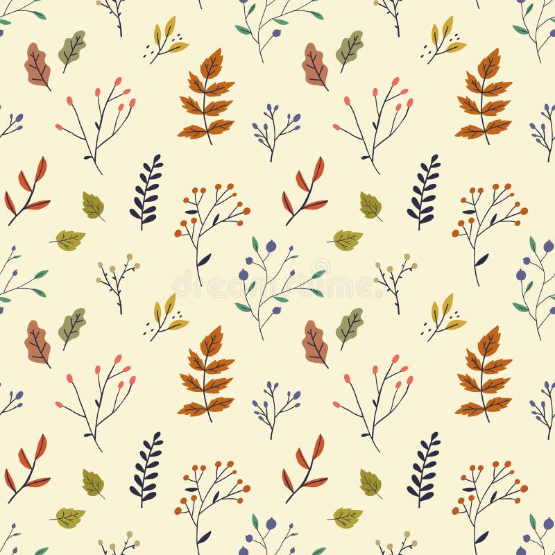 Cute and Cozy Autumn Seamless Vector Pattern. Stock Vector ...