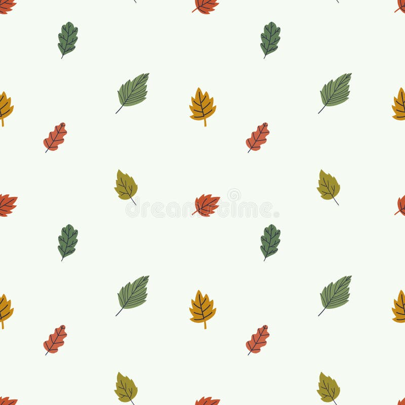 Cute and Cozy Autumn Vector Seamless Pattern. Stock Vector ...