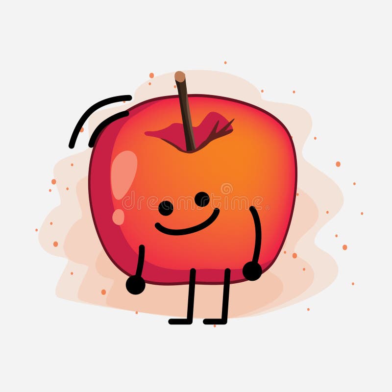 Cute Crab Apple Vector Character Illustration Stock Vector ...