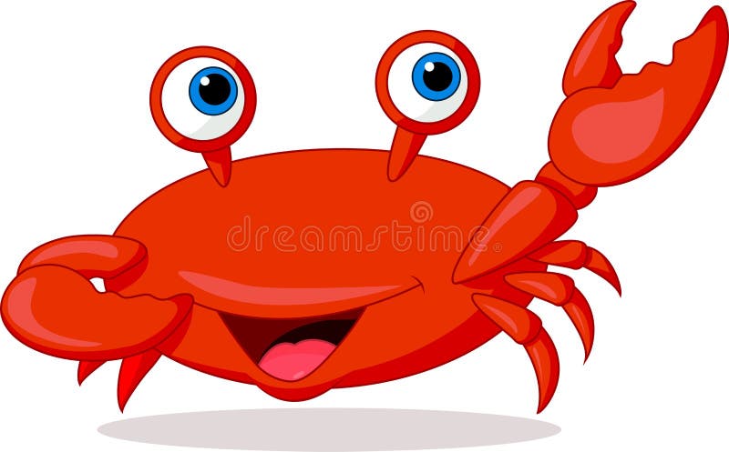 Cute crab cartoon stock vector. Illustration of crustacean - 33992858