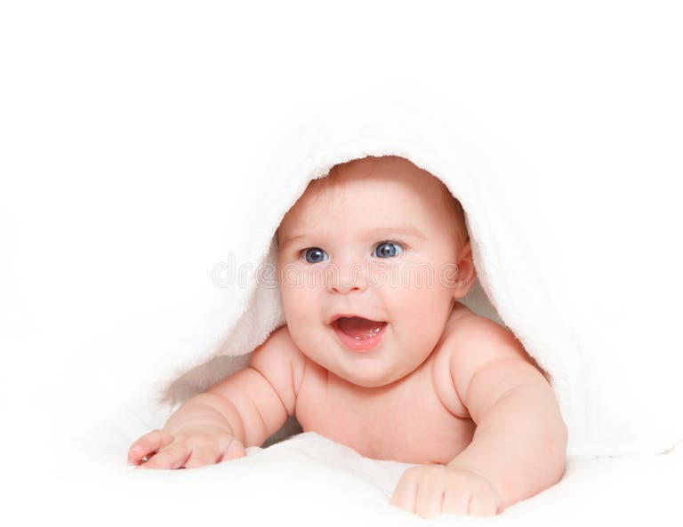 Cute crawling baby stock image. Image of laughing, caucasian - 17944889
