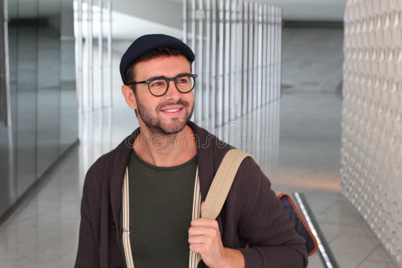 Cute Creative Worker Smiling with Copy Space Stock Image - Image of ...