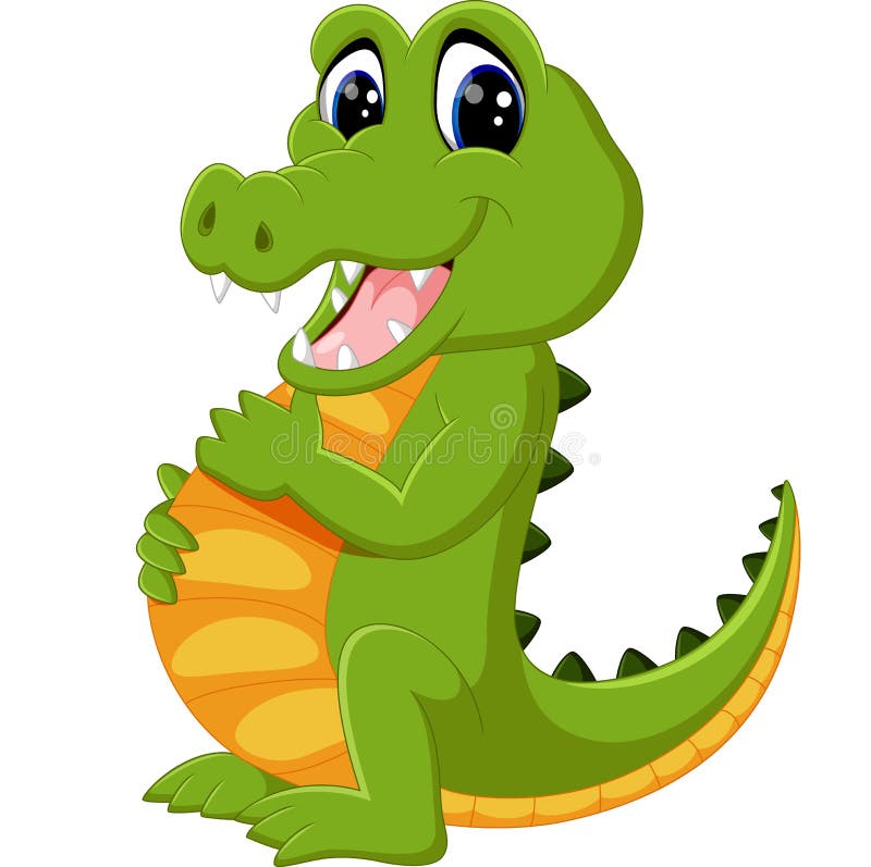 Cute crocodile cartoon stock vector. Illustration of funny - 73112150