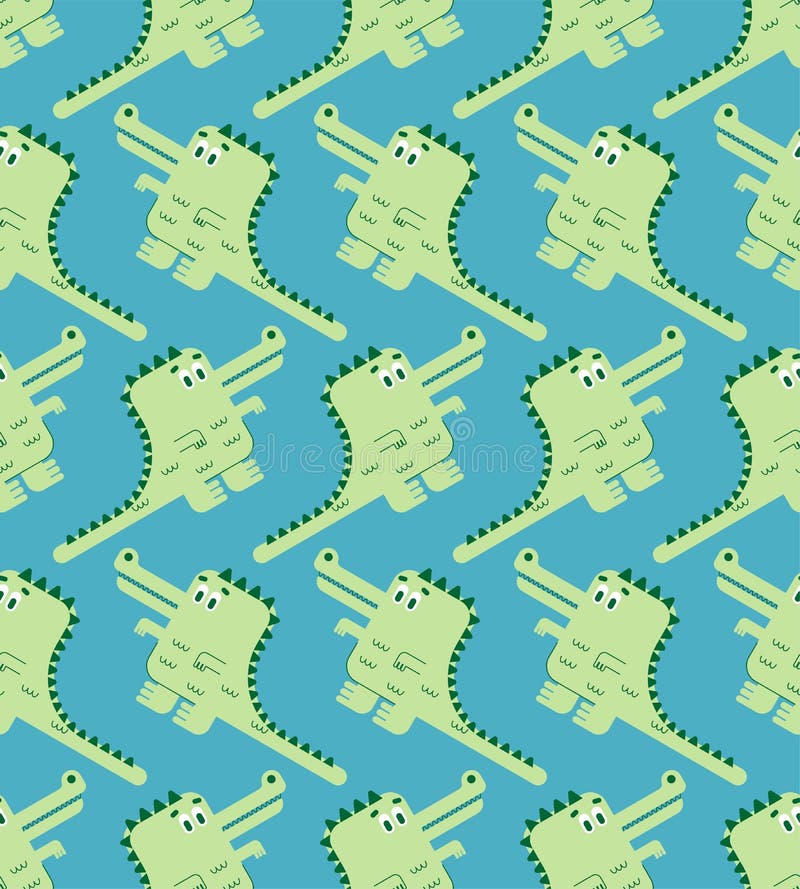 Cute Crocodile. Cartoon Alligator Isolated Stock Vector - Illustration ...