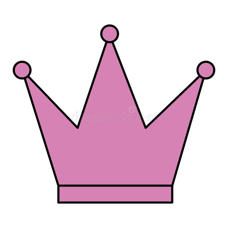 Cute Crown Queen Decorative Icon Stock Illustration - Illustration of ...