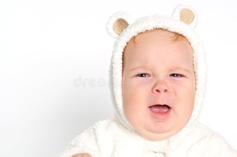 Cute crying baby stock photo. Image of look, expression - 22500836