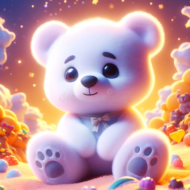 White Teddy Bear Hugging a Red Heart. Stock Illustration - Illustration of christmas, object ...