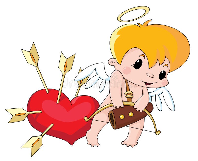 Funny Cupid stock vector. Illustration of wing, child - 17858288