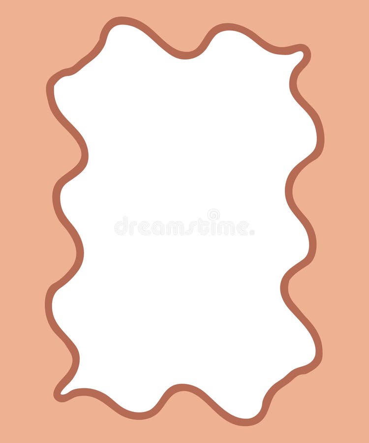 Cute Curved Frame Box. Geometric Abstract Background Stock Vector ...