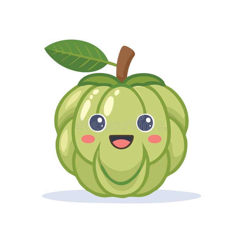 A Cute Custard Apple Fruit Illustration Stock Vector - Illustration of ...