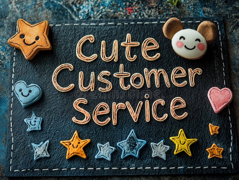 Cute Customer Service Typography Text Stock Photo - Image of ...