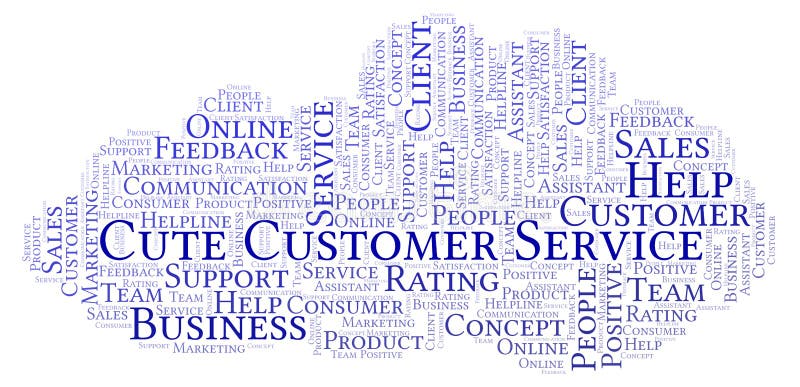 Cute Customer Service Word Cloud. Stock Illustration - Illustration of ...