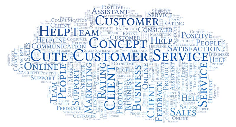 Cute Customer Service Word Cloud. Stock Illustration - Illustration of ...