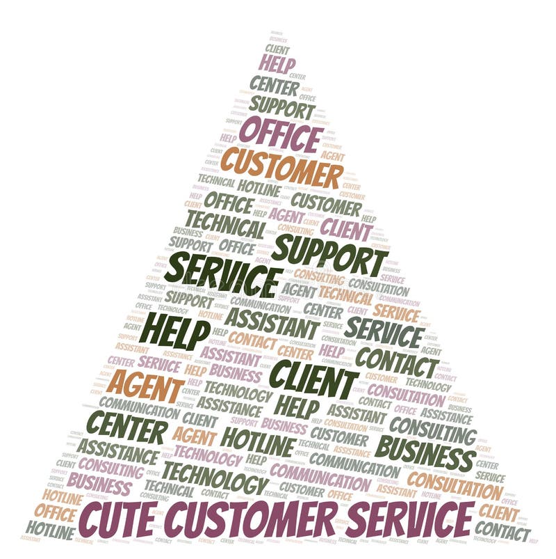 Cute Customer Service Word Cloud. Stock Illustration - Illustration of ...