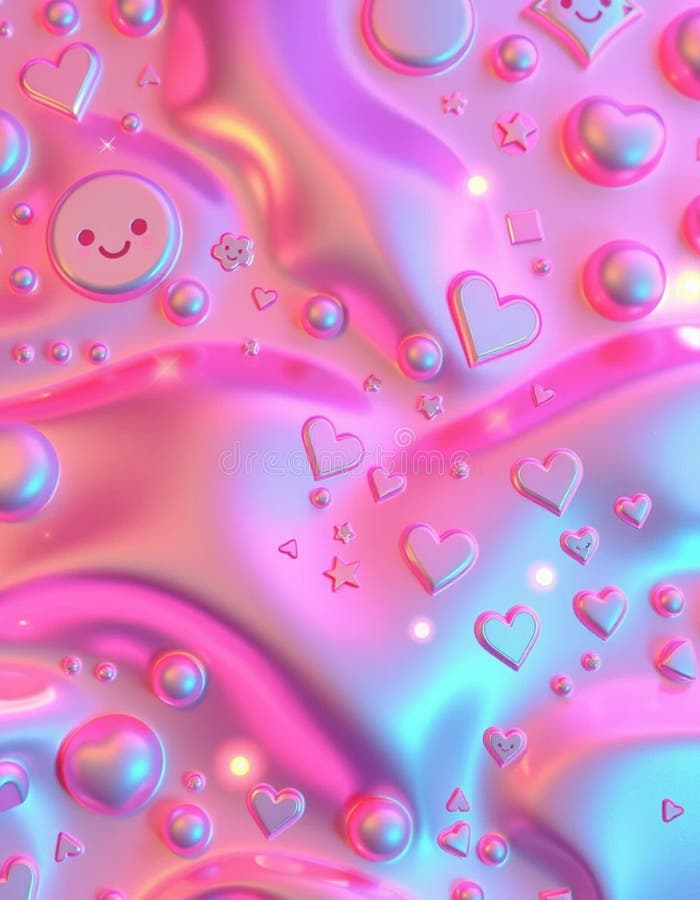 Cute Cyberpunk Abstract Background – Pastel Neon, Futuristic Glow, and ...