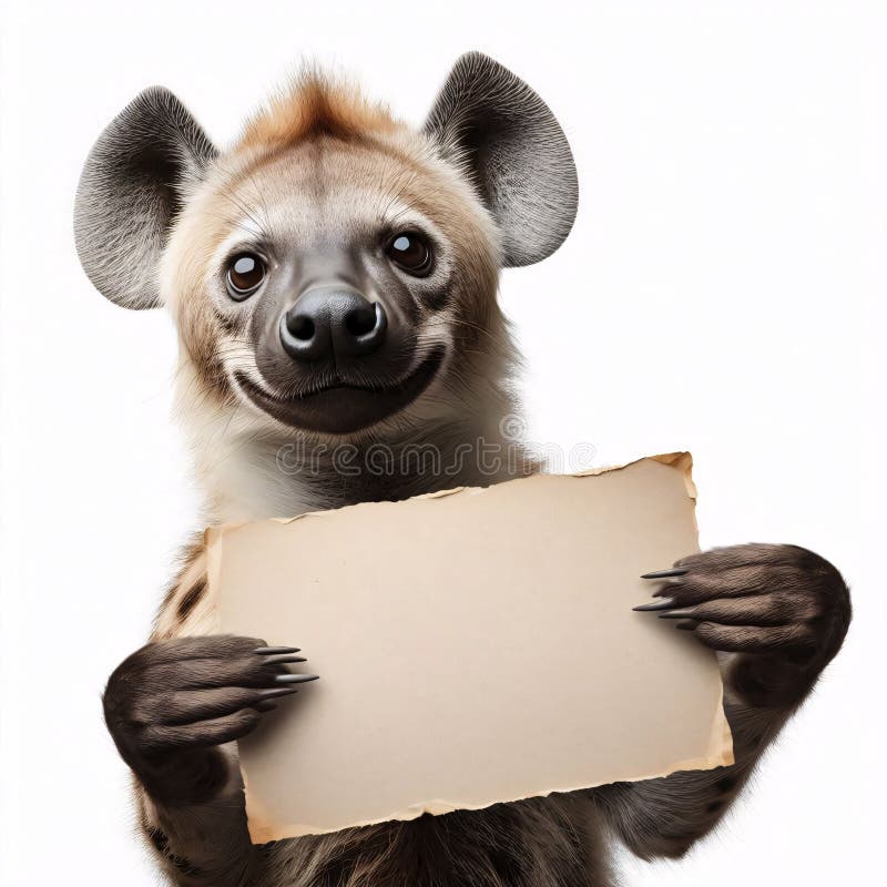 Cute 3d Animals Holding Up an Empty White Sign, All Isolated on a White ...