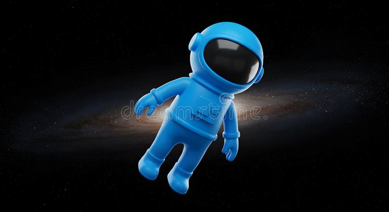 Cute 3D Astronaut Floating in Outer Space – Stylized Character ...
