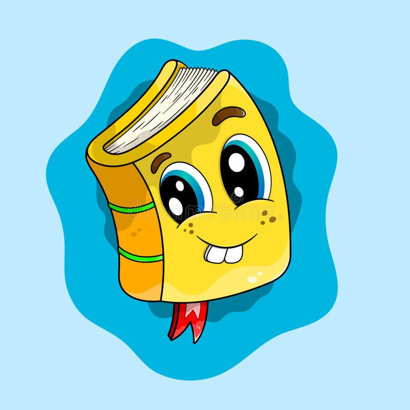 Cute 3d Cartoon Book Illustration. Stock Vector - Illustration of ...