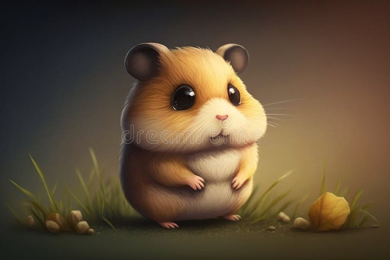 Cute 3D Cartoon Hamster, Generative Ai Stock Illustration ...