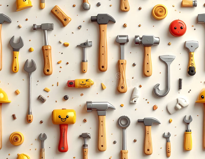 Tools Construction Equipment Pattern Stock Illustrations – 5,438 Tools ...