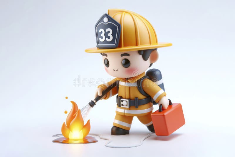 3d White People Character Firefighter Stock Illustrations – 126 3d ...
