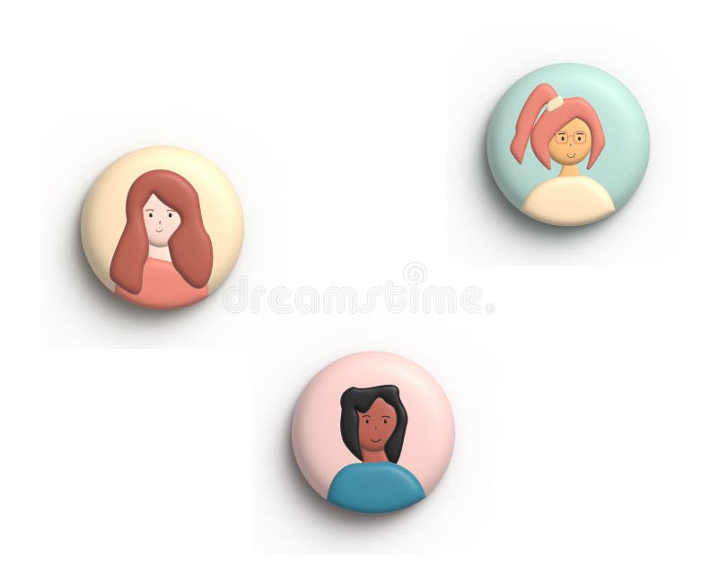 Cute 3d Illustration of Avatar Human Character Stock Illustration ...