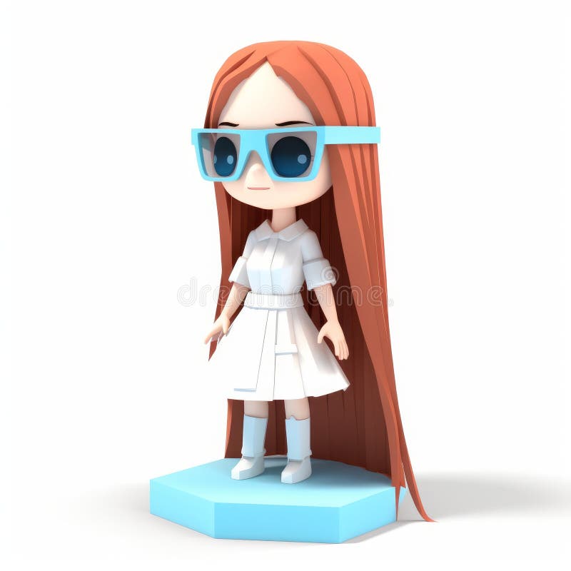 A Cute Professional Boy Cartoon 3D Generative AI Stock Illustration ...