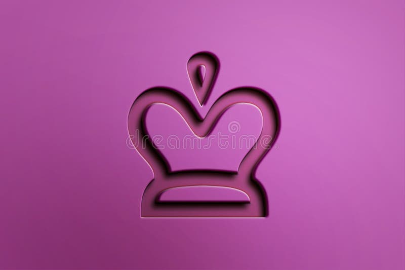 Cute 3d Pink Royal Crown Shapes Logo Design. Stock Illustration ...