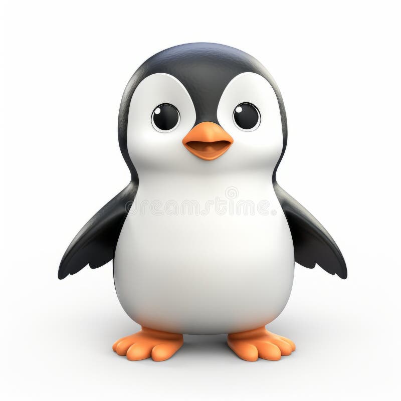 Cute 3d Render Penguin Cartoon Vector - Creative Commons Attribution ...