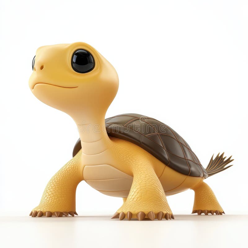 Cute Baby Turtle Character 3d Render Ai Generated Stock Photos - Free ...