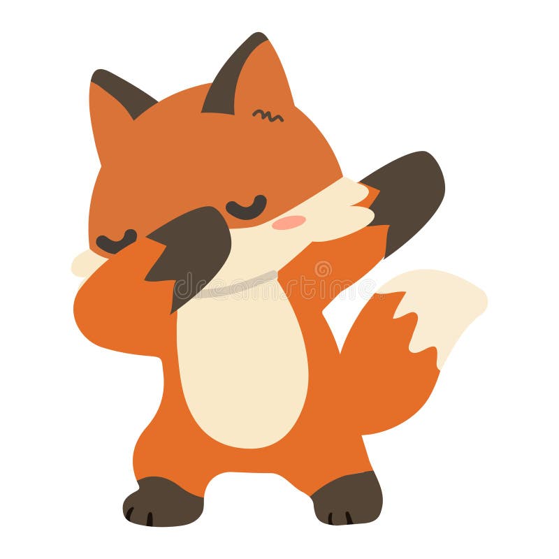 Cute Dabbing Fox Cool Cartoon Stock Vector - Illustration of ...
