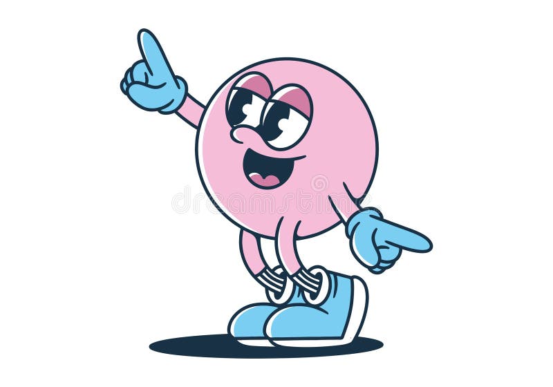 Cute Dancer Character in Pink Colors Stock Vector - Illustration of ...