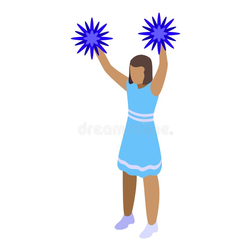 Cute Dancer Icon Isometric Vector. Cheer Girl Stock Vector ...