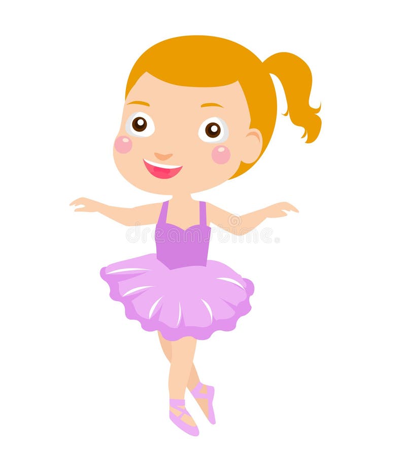 Cute dancing girl stock vector. Illustration of child - 52034904