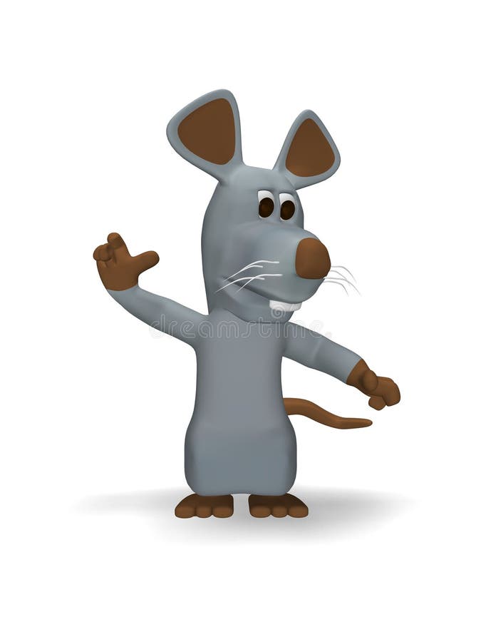 Cute mouse with laptop stock illustration. Illustration of technology ...