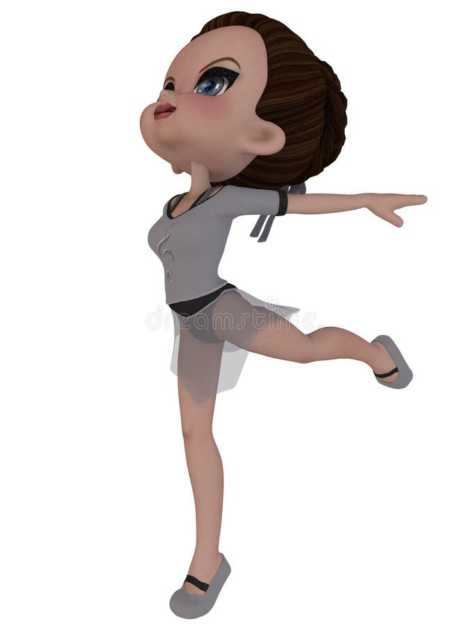Dancing toon girl stock illustration. Illustration of comic - 20423064