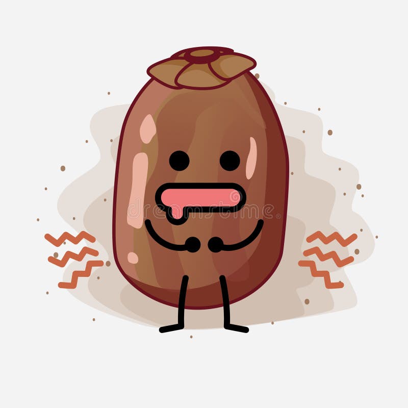 Cute Date Palm Fruit Vector Character Illustration Stock Vector ...