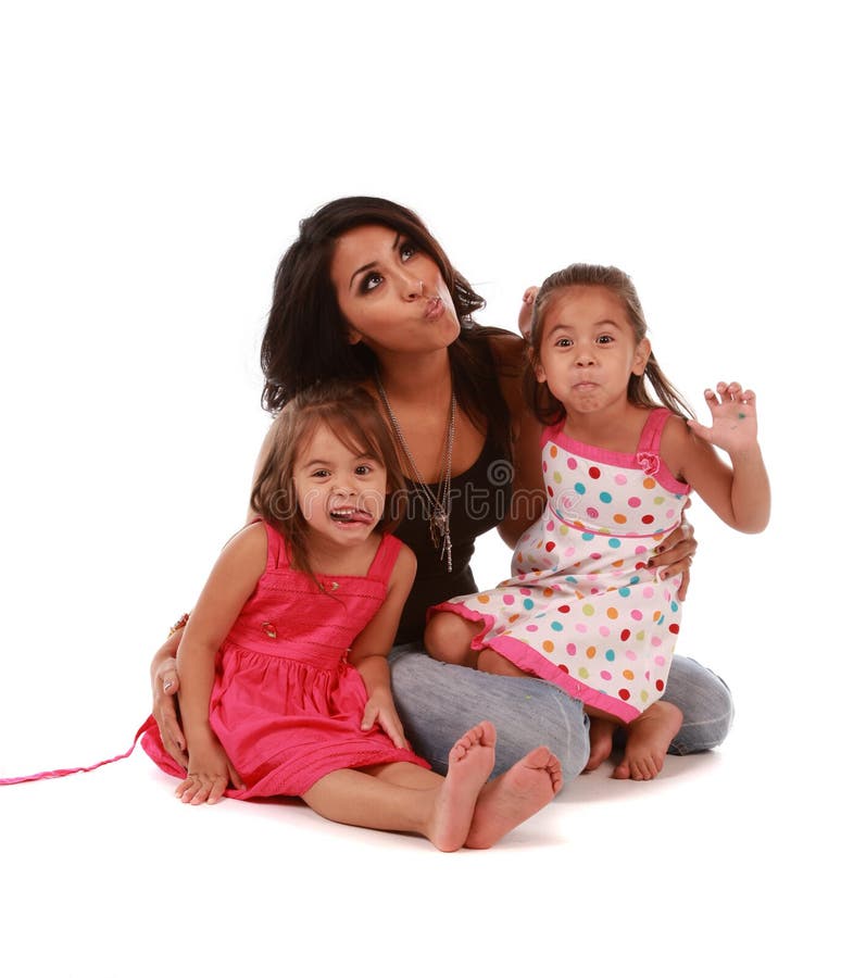 Cute daughters and mom stock photo. Image of faces, face - 5510400