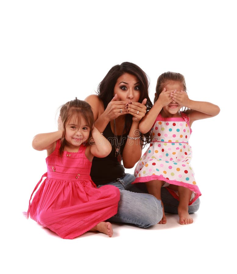 Cute daughters and mom stock photo. Image of faces, face - 5510400