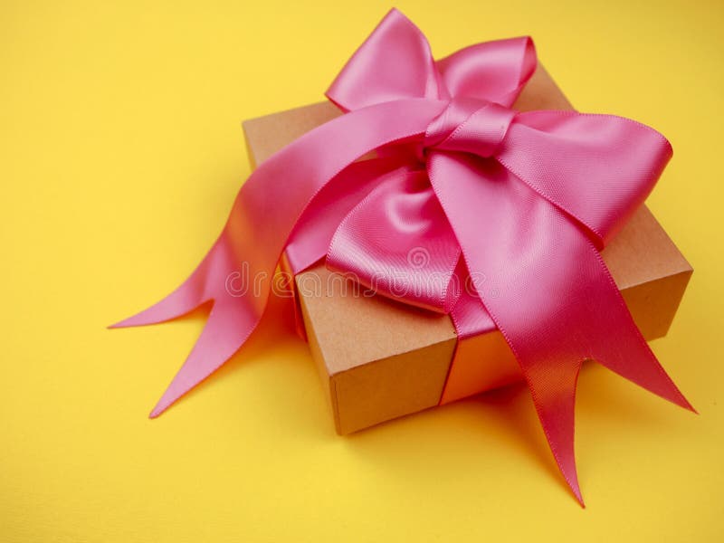 Cute Decorated Gift Set Gift with Pink Ribbon Authentic on White ...