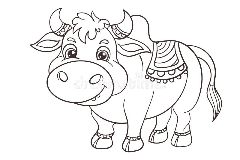 A Cute and Decorative Simple Line Art Drawing of a Cow, Perfect for ...