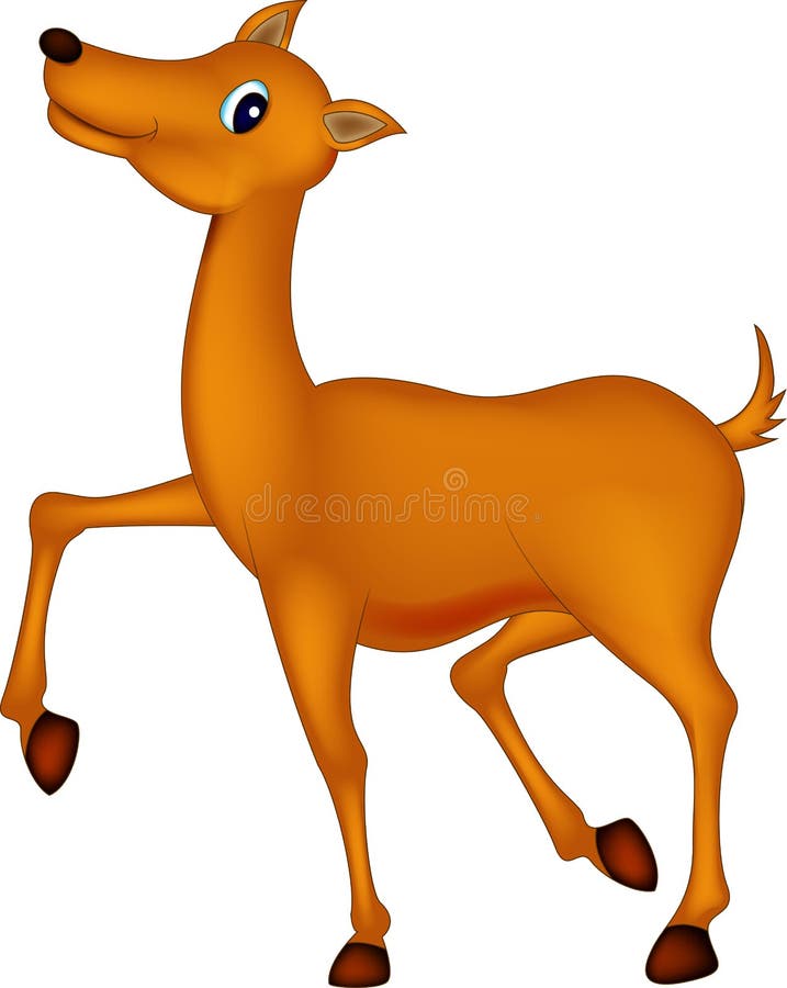Cute deer cartoon stock vector. Illustration of grazing - 33230469
