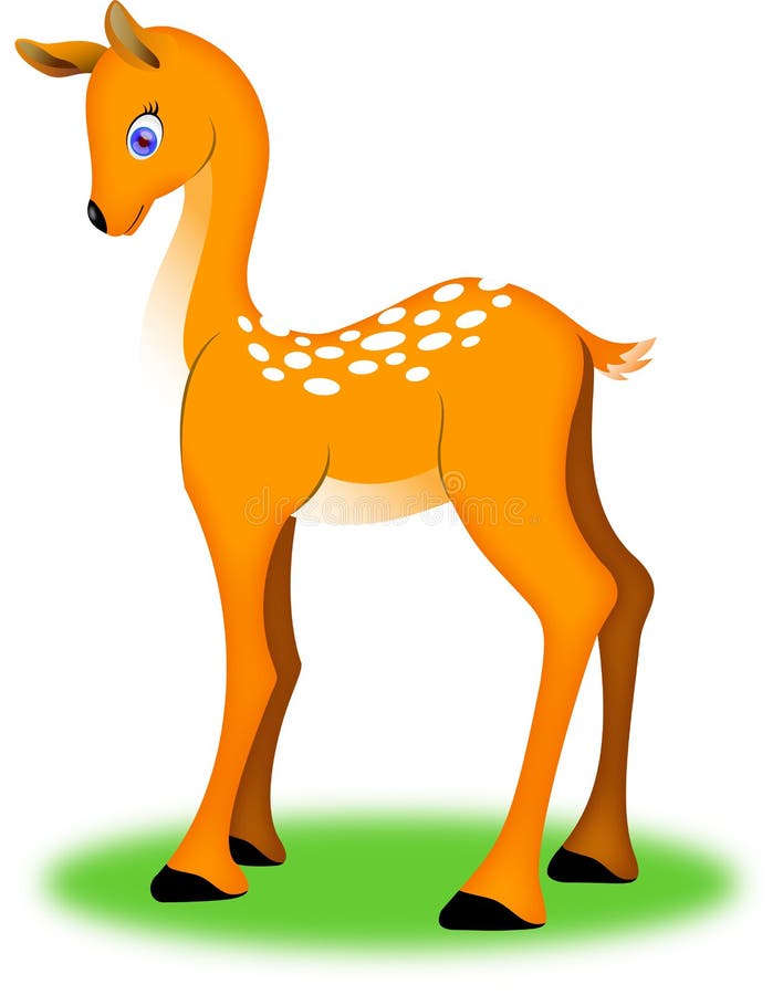 Cute deer cartoon stock vector. Illustration of grazing - 33230469