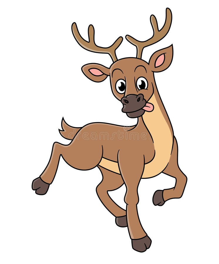 Cute Deer Cartoon Character Stock Vector - Illustration of zoology ...