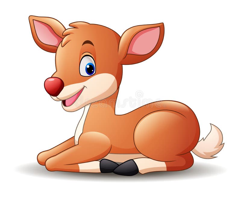 Cute deer cartoon stock vector. Illustration of grazing - 33230469